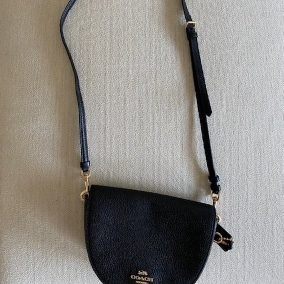 Coach | Bags | Black Coach Saddle Crossbody Bag | Poshmark